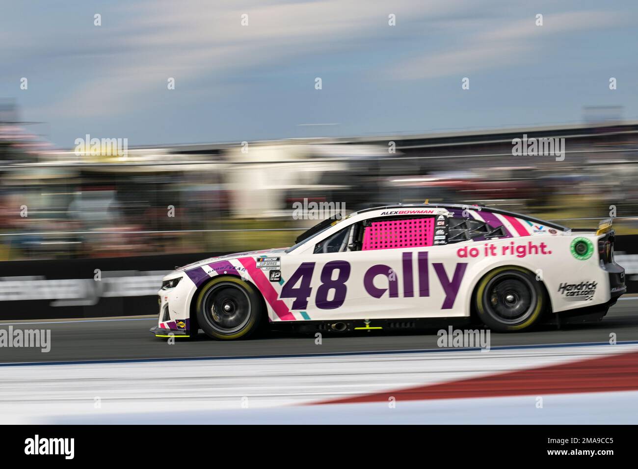 Noah Gragson (48) competes during a NASCAR Cup Series auto race at ...