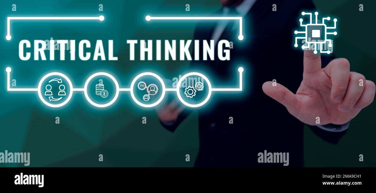 Text showing inspiration Critical Thinking. Business idea sequence of ...