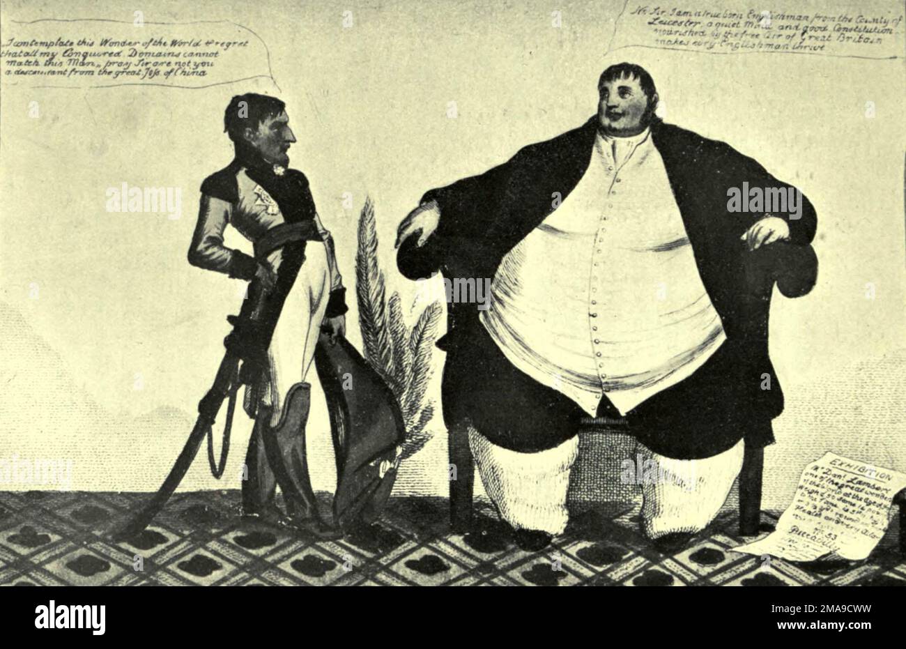 Napoleon Bonaparte meets Daniel Lambert Stock Photo - Alamy