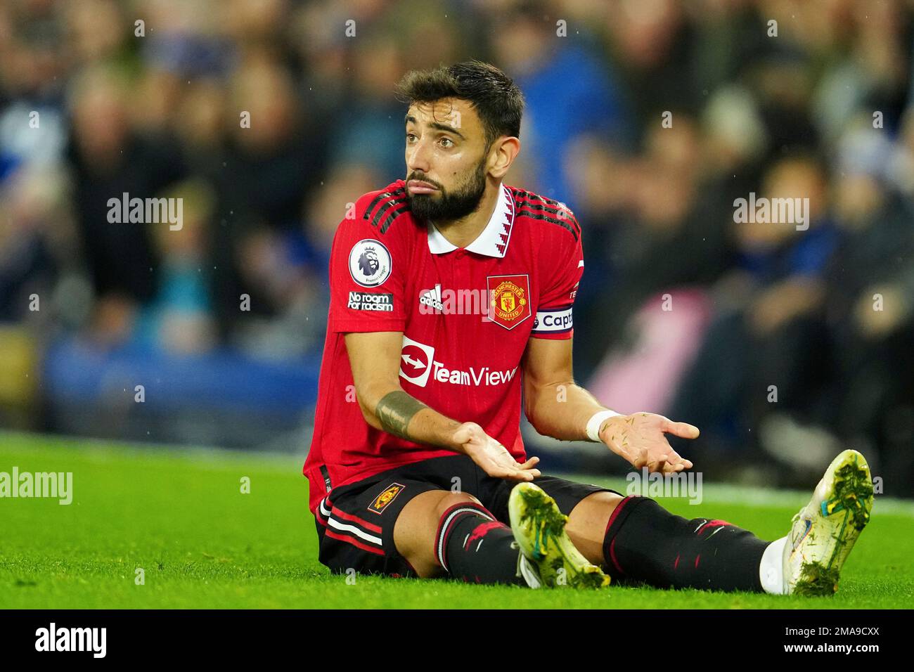 Manchester United's Bruno Fernandes gestures during the Premier League ...