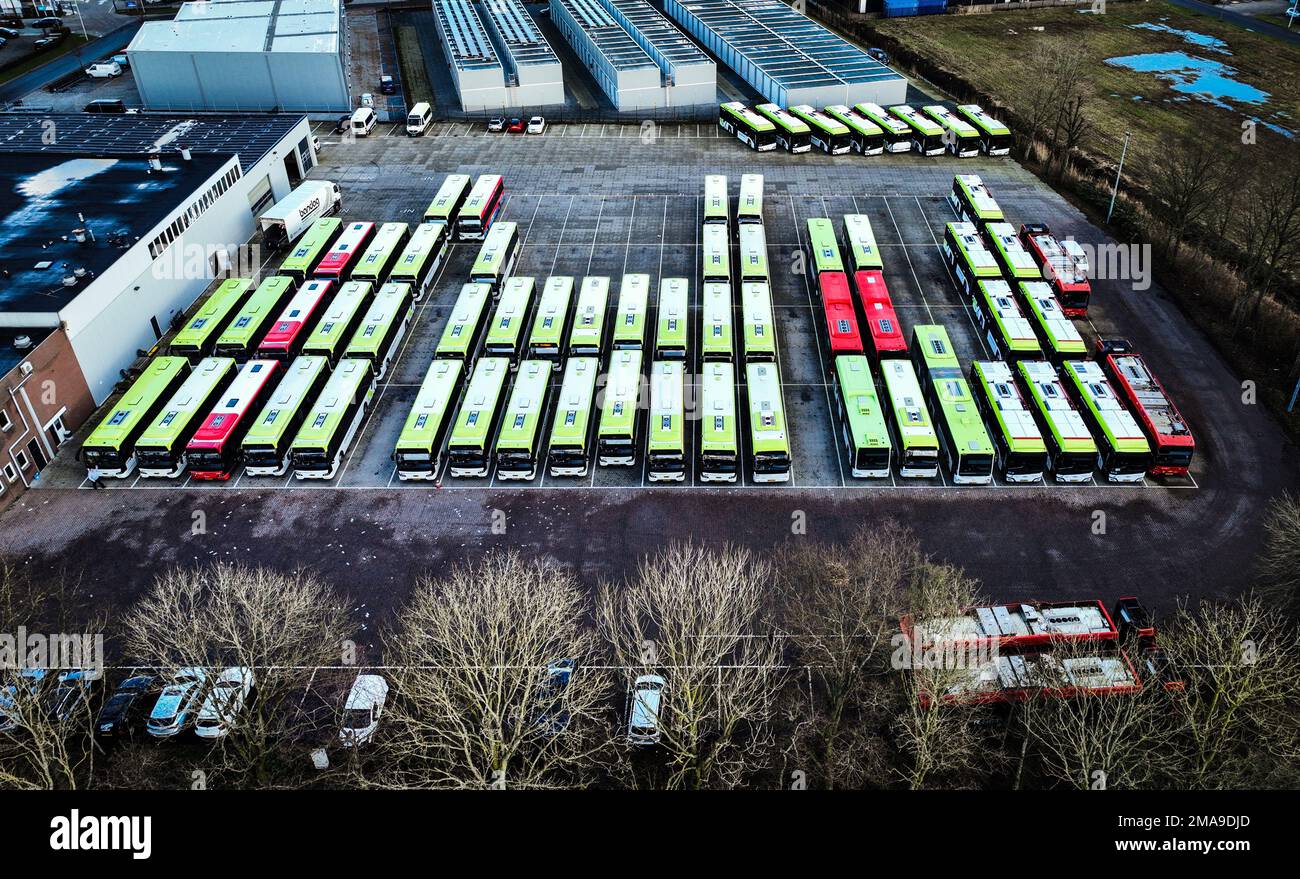 Heinenoord, Netherlands. 19th Jan, 2023. HEINENOORD - A drone photo of ...