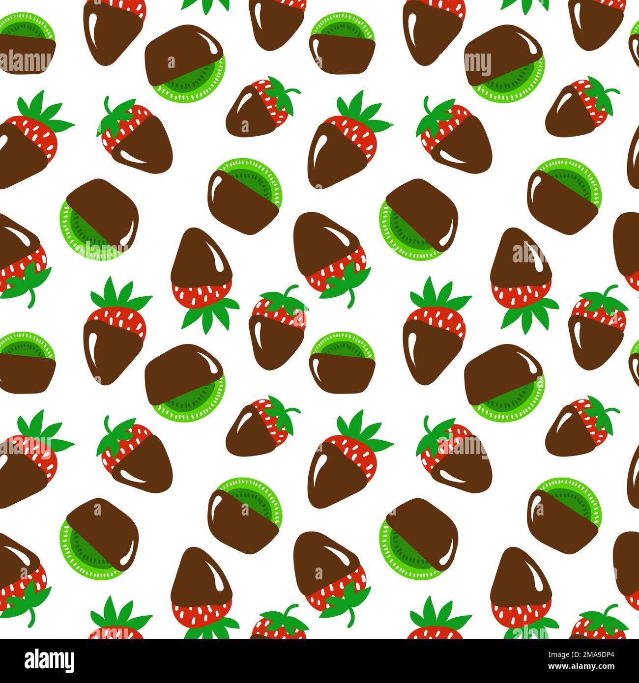 Cartoon fruit seamless kiwi Cut Out Stock Images & Pictures - Alamy
