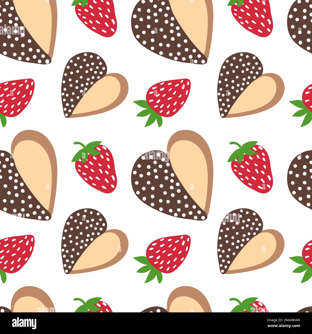 Strawberry and cookie pattern Stock Vector Image & Art - Alamy