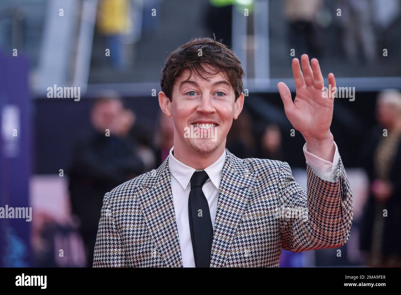 Alex Sharp poses for photographers upon arrival for the premiere of the ...