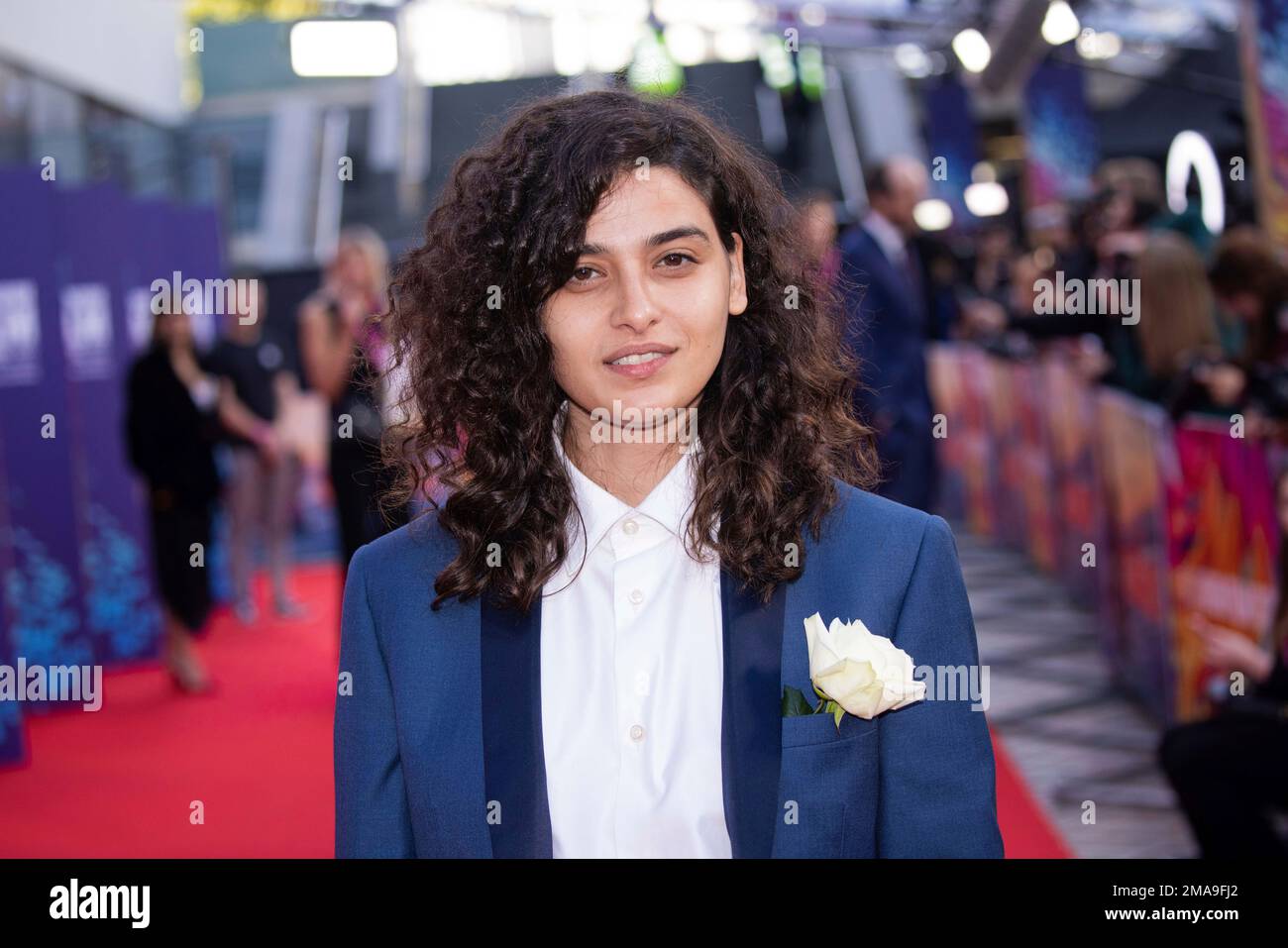 Manal Issa poses for photographers upon arrival for the premiere of the ...