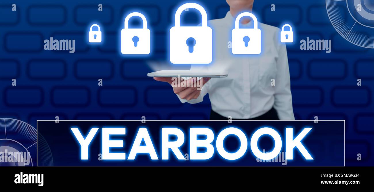 Inspiration showing sign Yearbook. Internet Concept publication ...