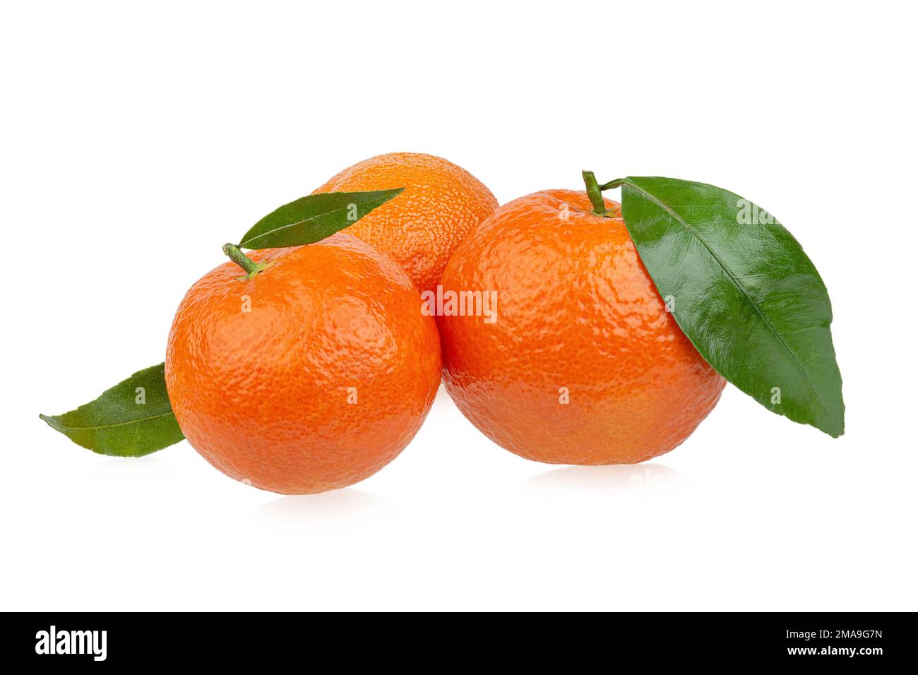 Ripe clementine tangerines on a white isolated background Stock Photo ...