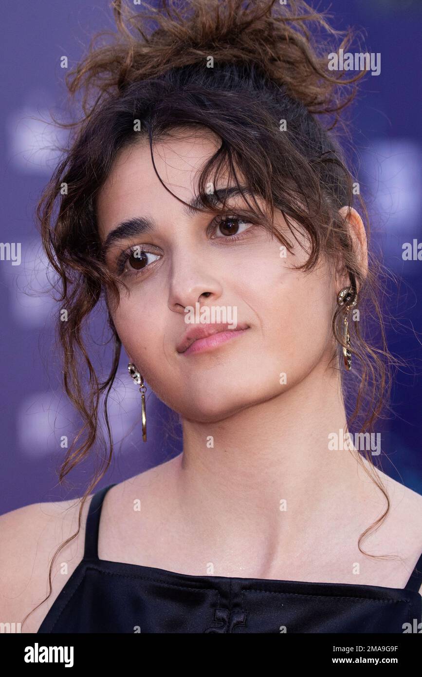 Nathalie Issa poses for photographers upon arrival for the premiere of ...