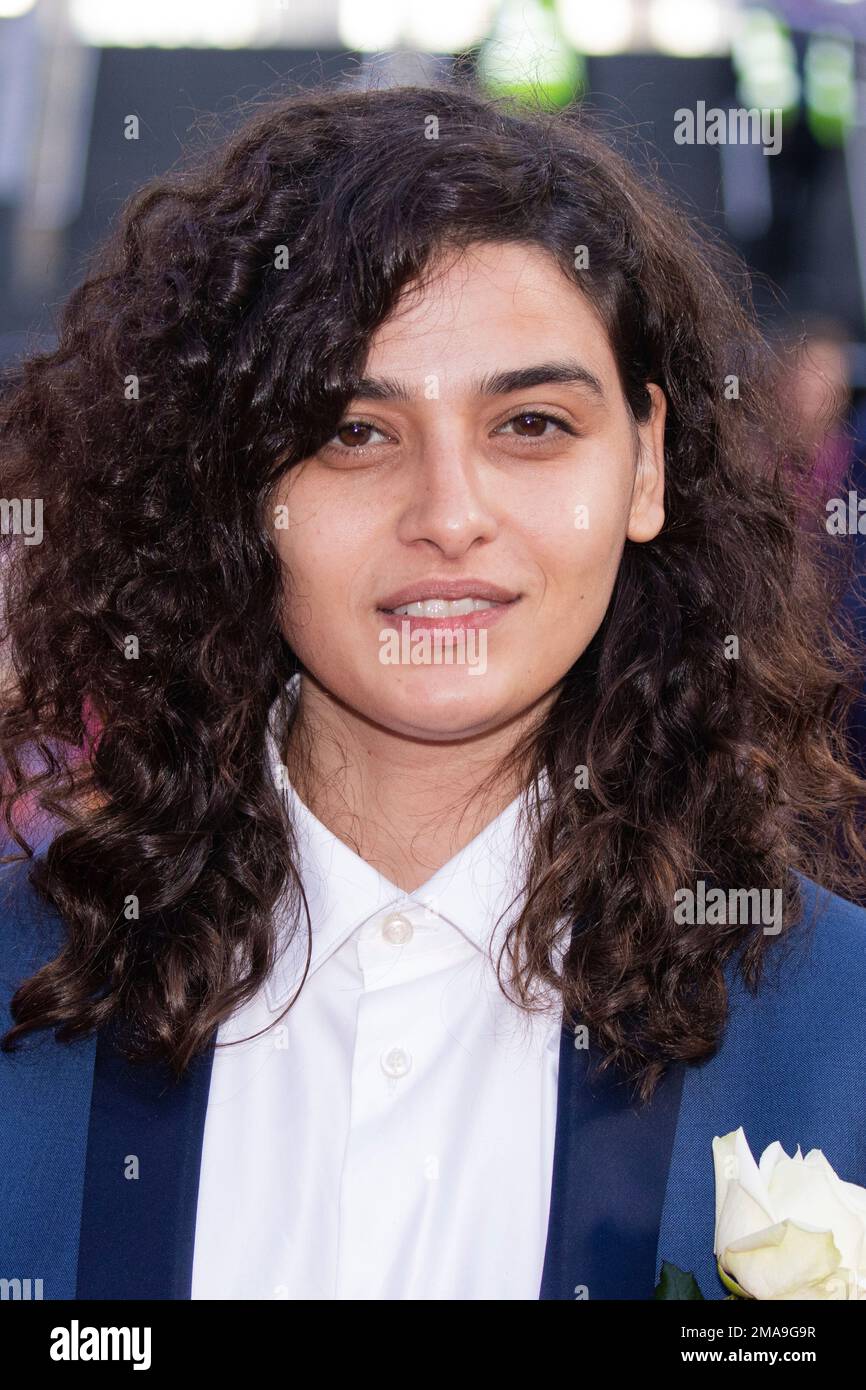 Manal Issa poses for photographers upon arrival for the premiere of the ...