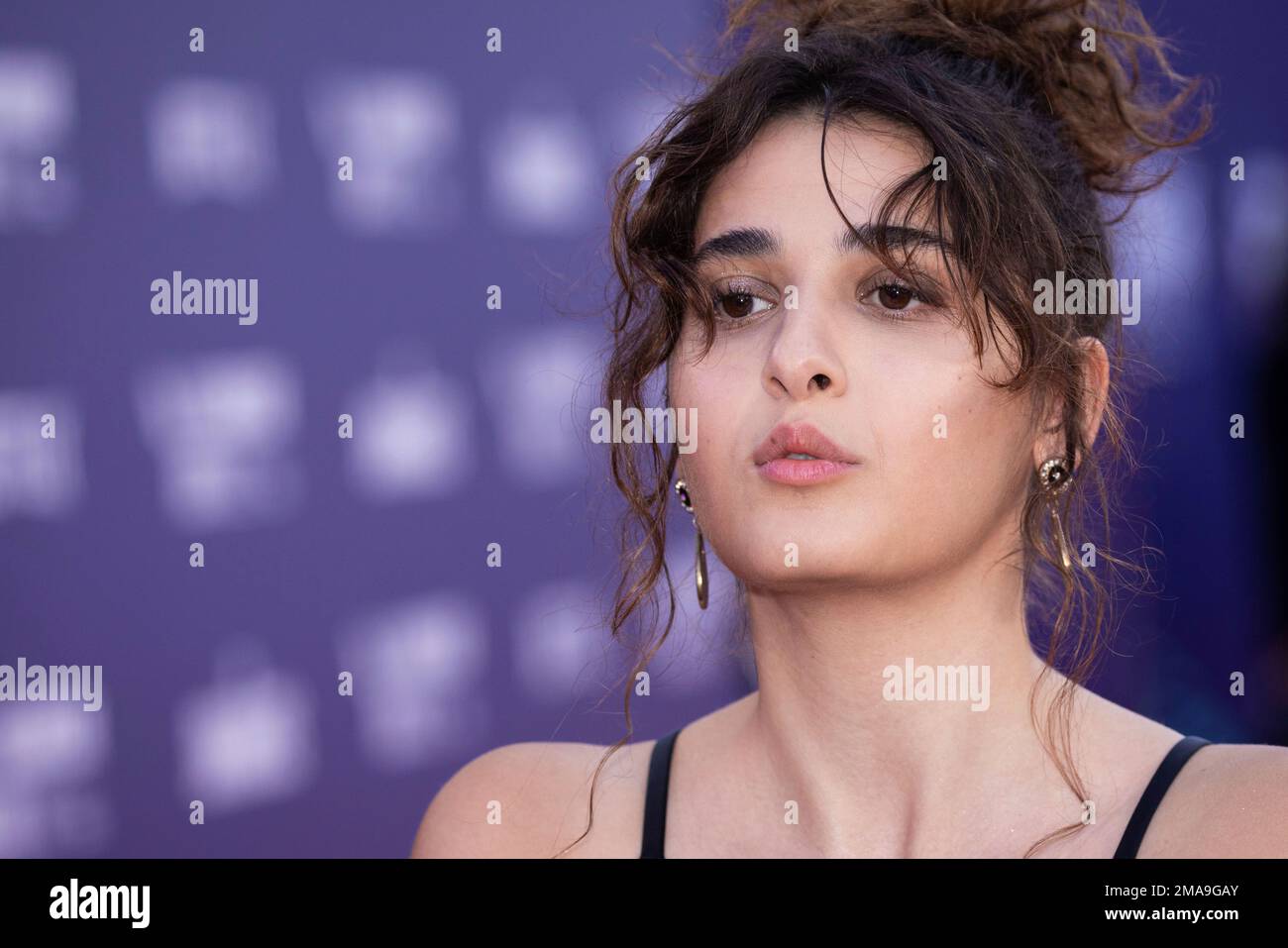 Nathalie Issa poses for photographers upon arrival for the premiere of ...