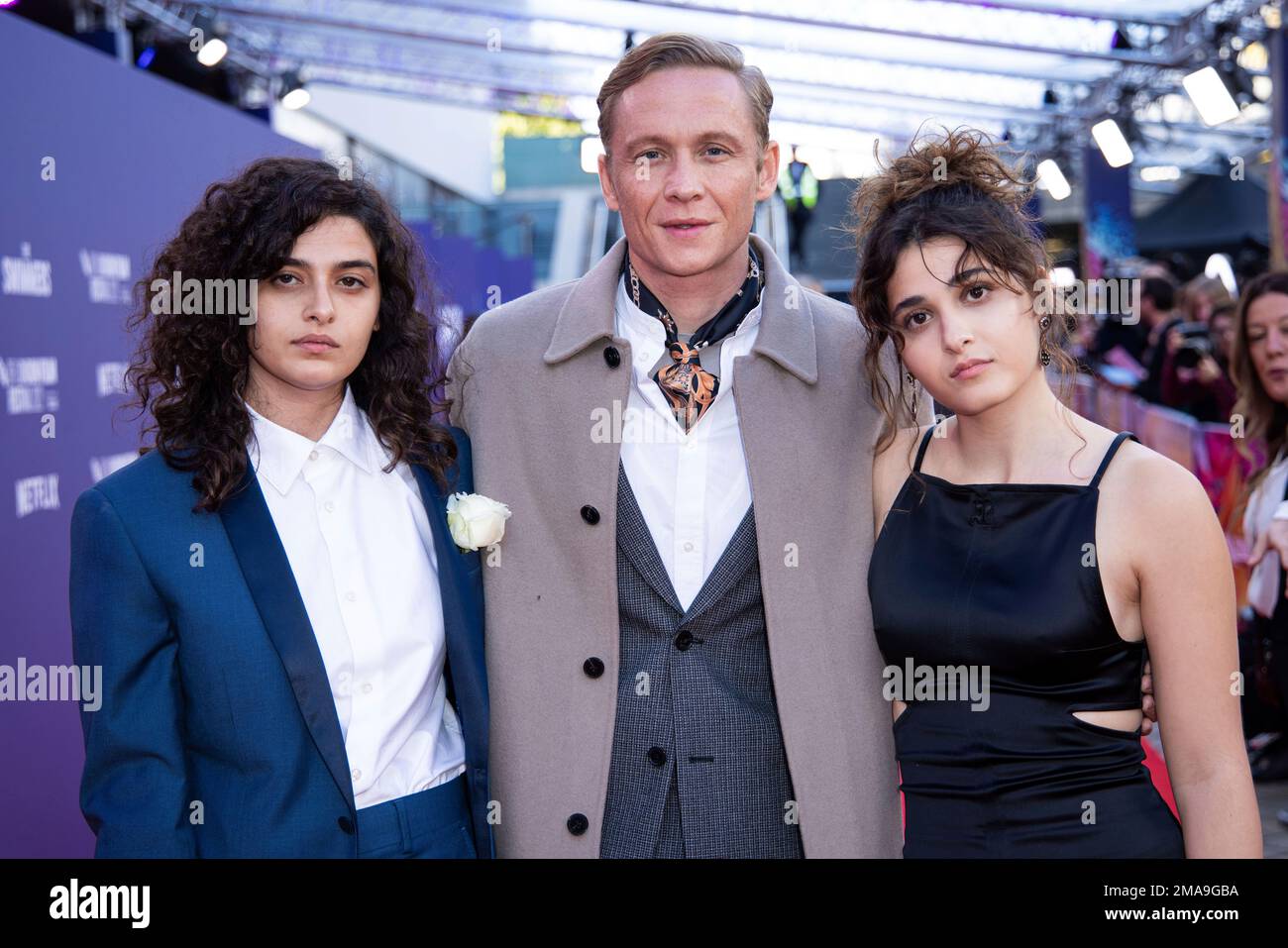 Manal Issa, from left, Matthias Schweighofer and Nathalie Issa pose for ...
