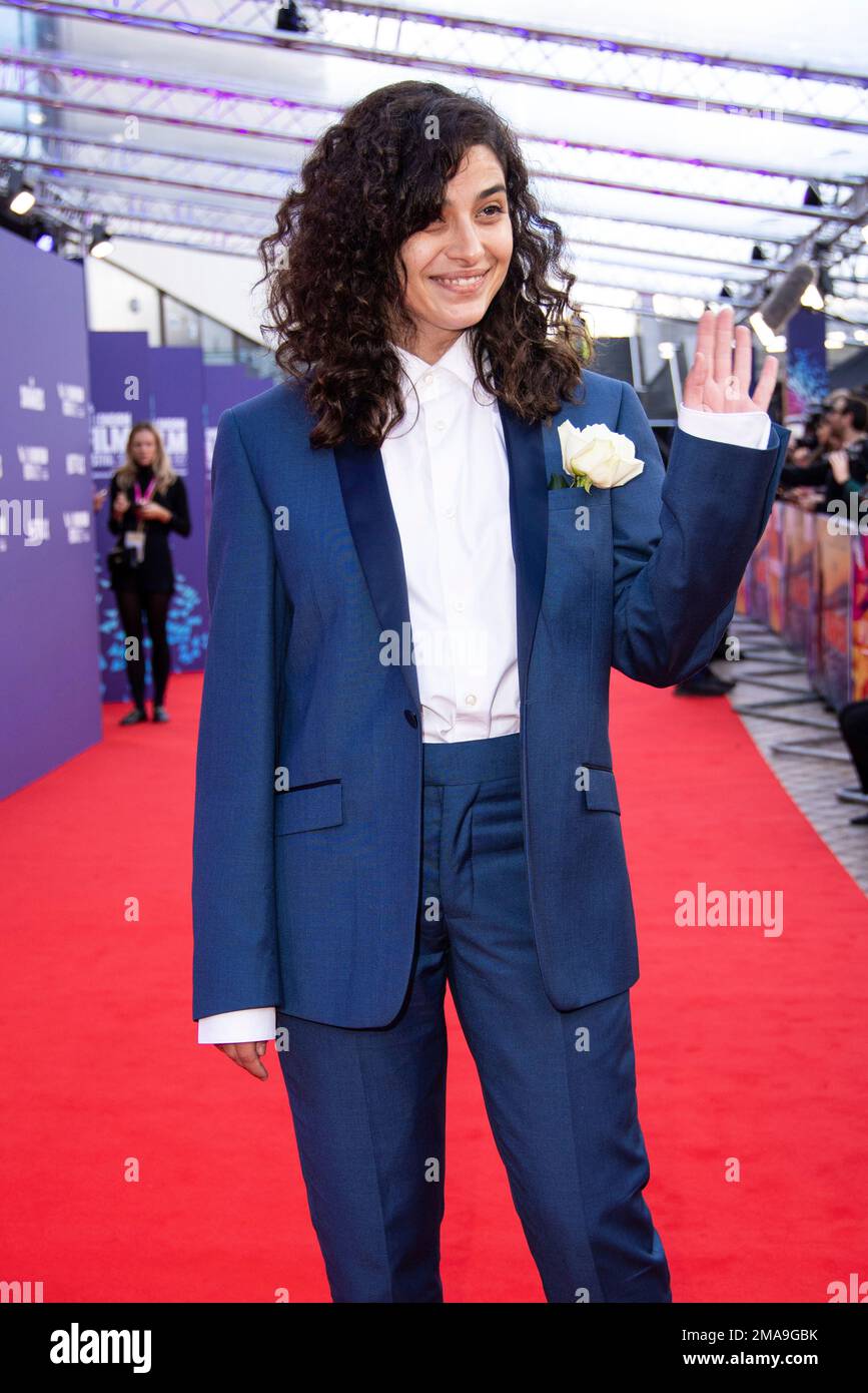 Manal Issa poses for photographers upon arrival for the premiere of the ...