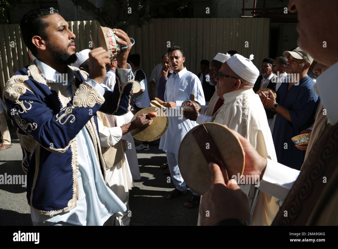 Libyans celebrate the birth of the Muslim Prophet Muhammad by marching ...
