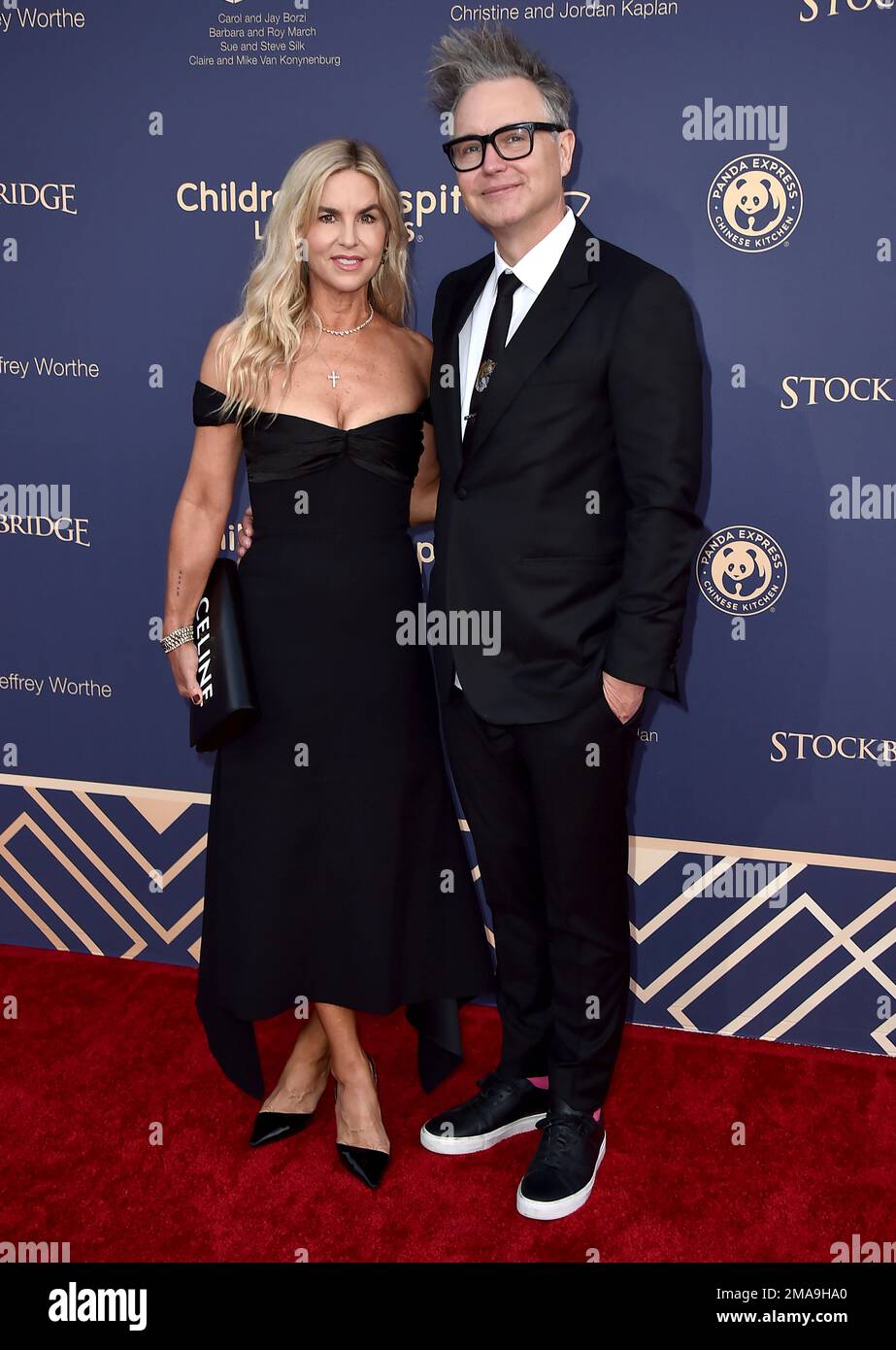 Mark Hoppus, right, and Skye Hoppus arrive at the 2022 Children's ...
