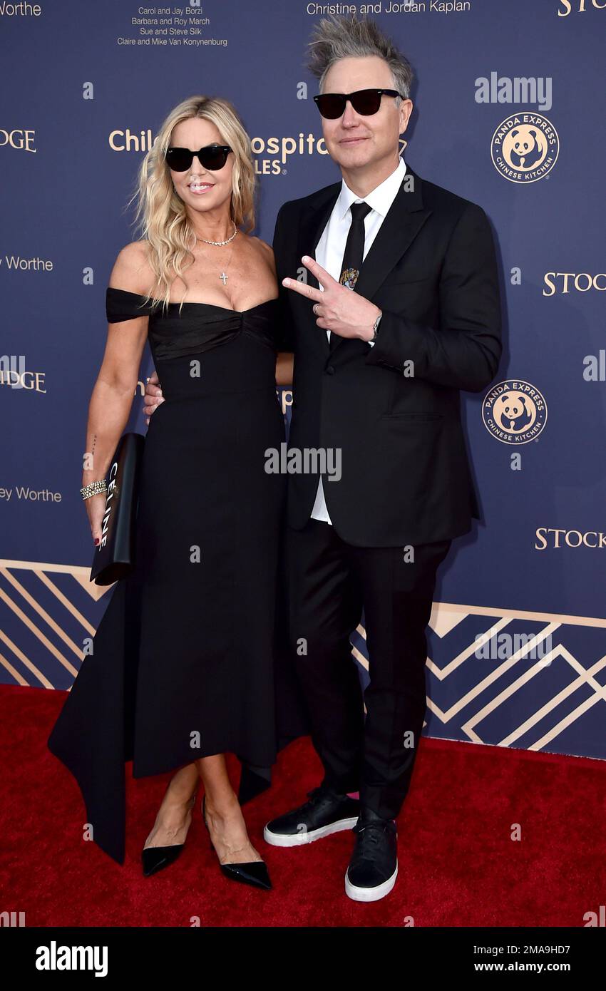 Mark Hoppus, right, and Skye Hoppus arrive at the 2022 Children's ...