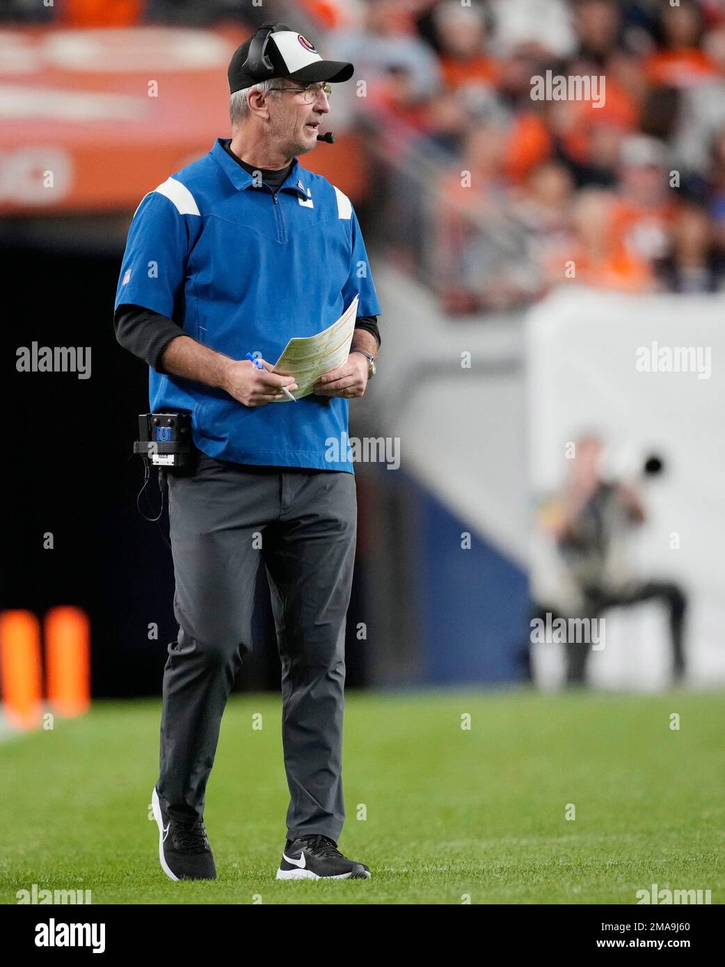 Indianapolis Colts head coach Frank Reich in the first half of an NFL ...