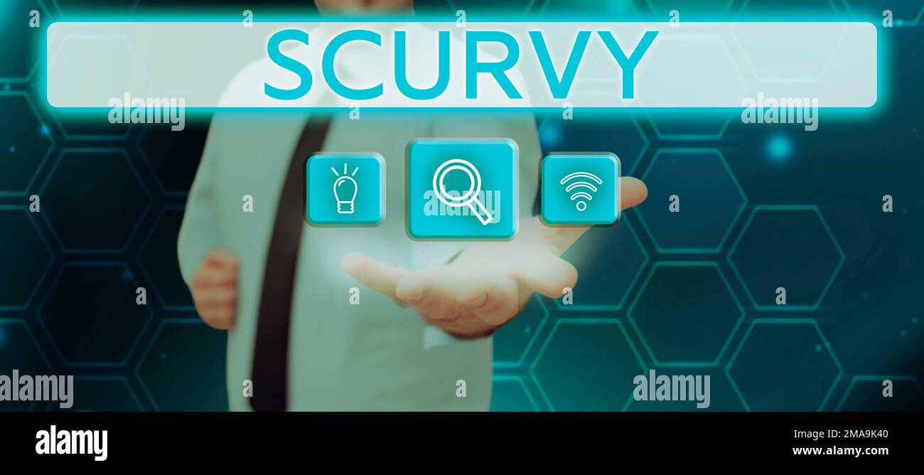 Conceptual display Scurvy. Business approach disease caused by a lack ...