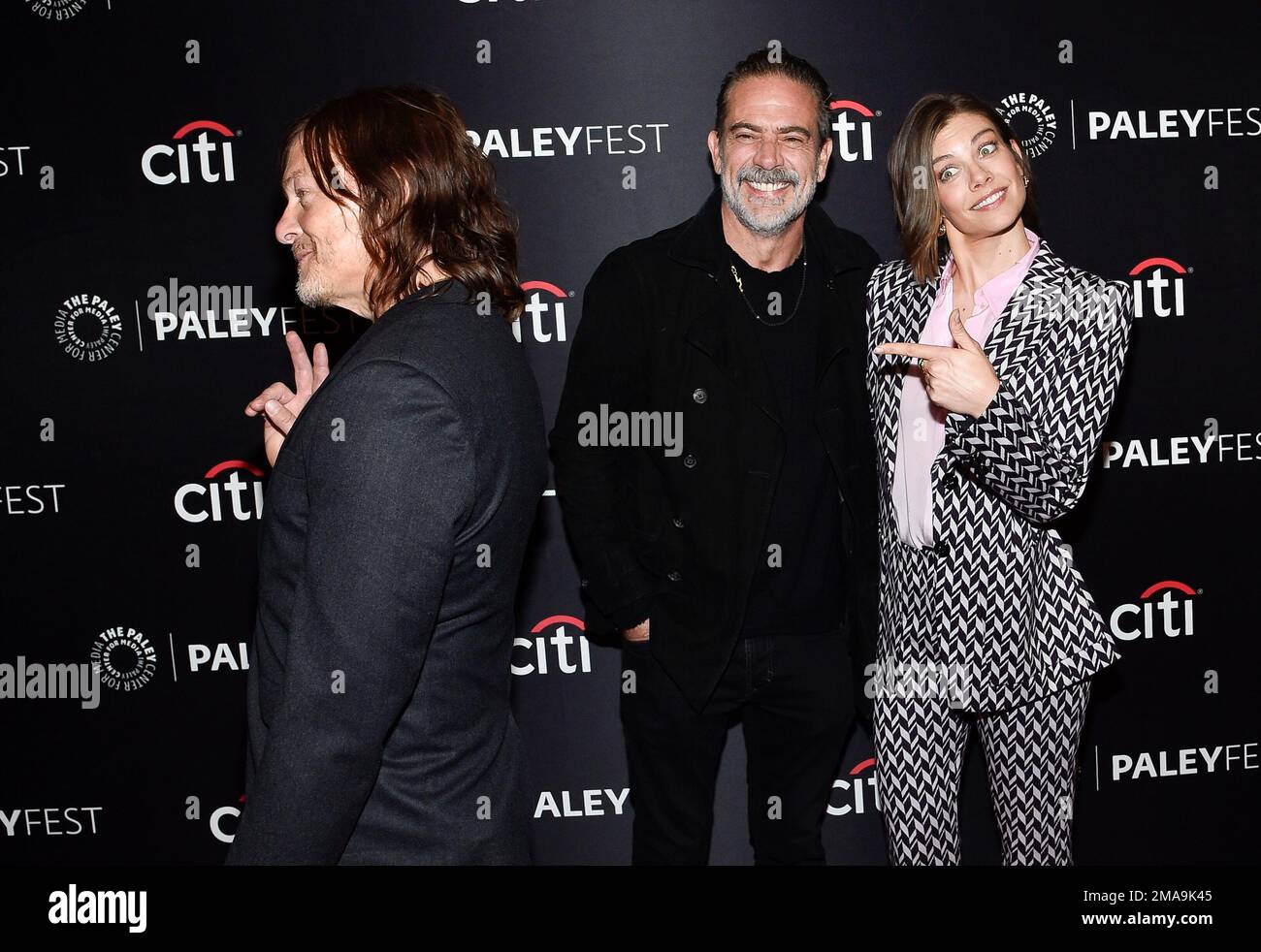 Actors Norman Reedus, left, Jeffrey Dean Morgan and Lauren Cohan from ...