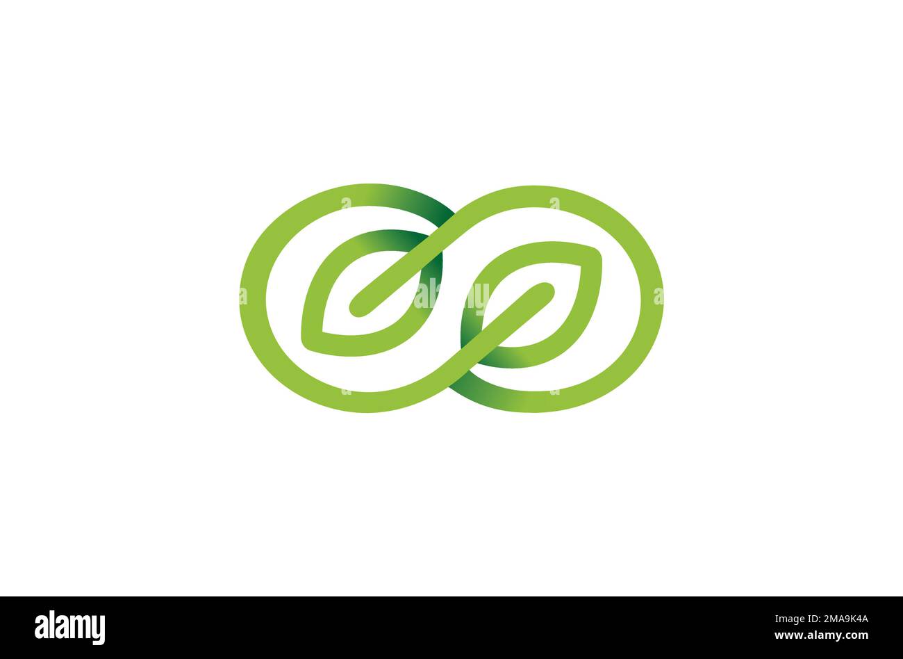 Creative Green Infinity Leaves Logo Design Vector Symbol Illustration ...