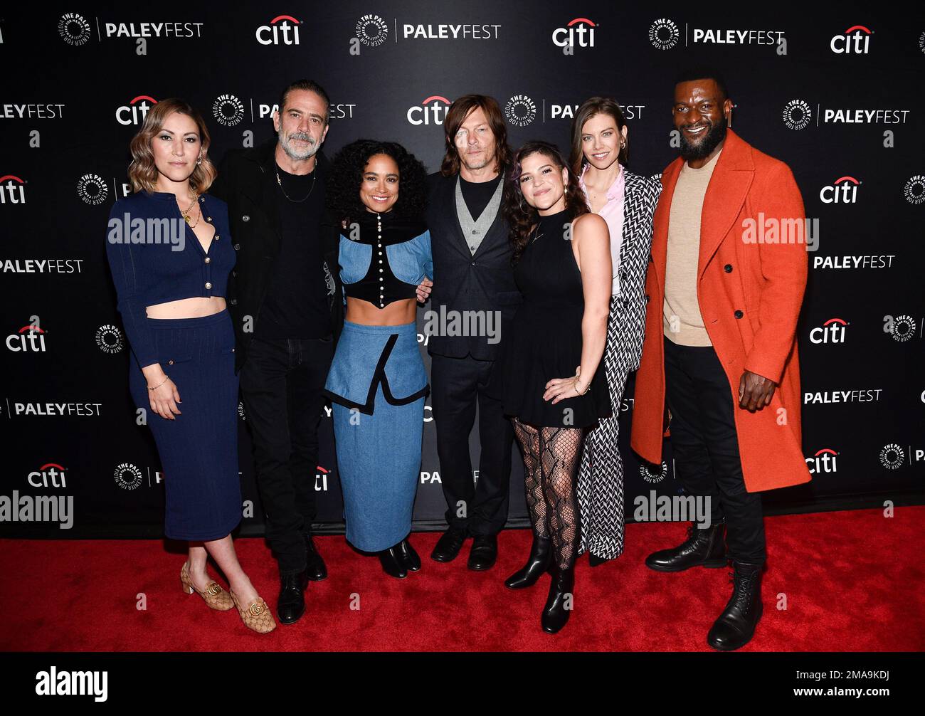 Actors Eleanor Matsuura, left, Jeffrey Dean Morgan, Lauren Ridloff ...