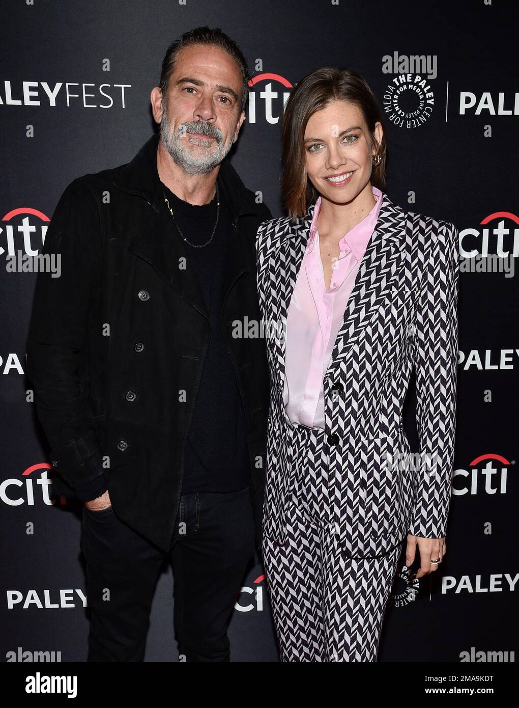 Actors Jeffrey Dean Morgan, left, and Lauren Cohan from the AMC ...