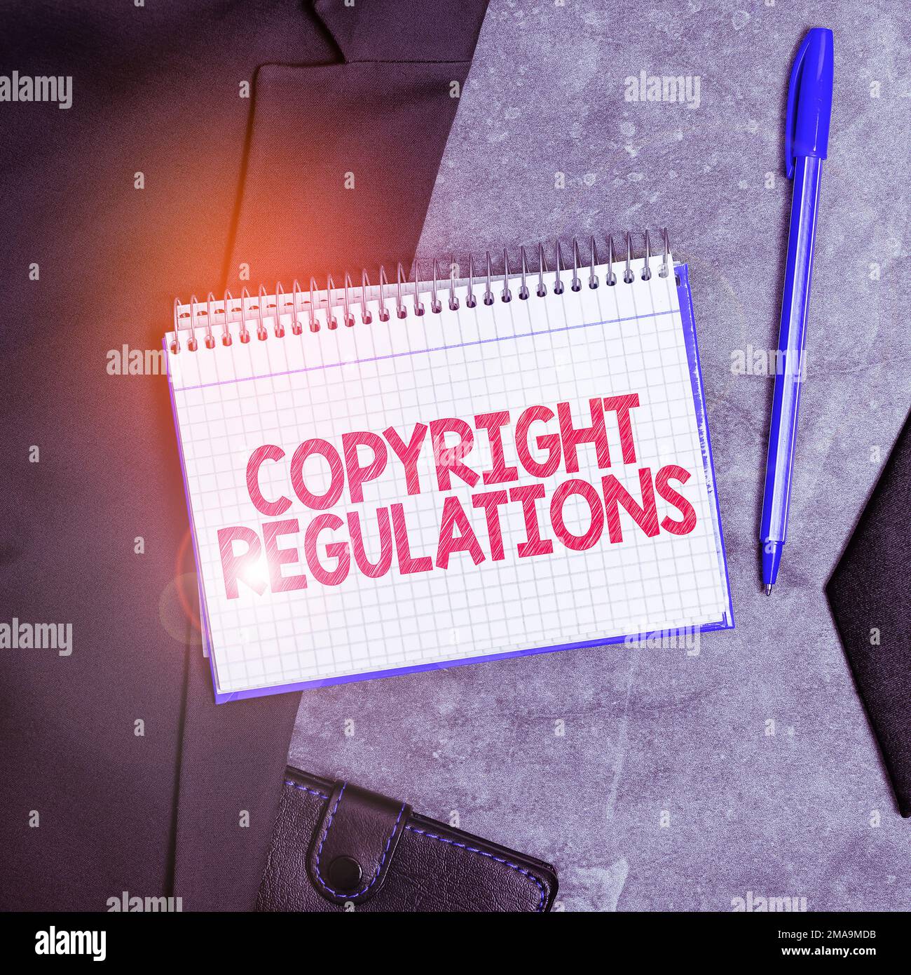 Conceptual caption Copyright Regulations. Business showcase body of law ...
