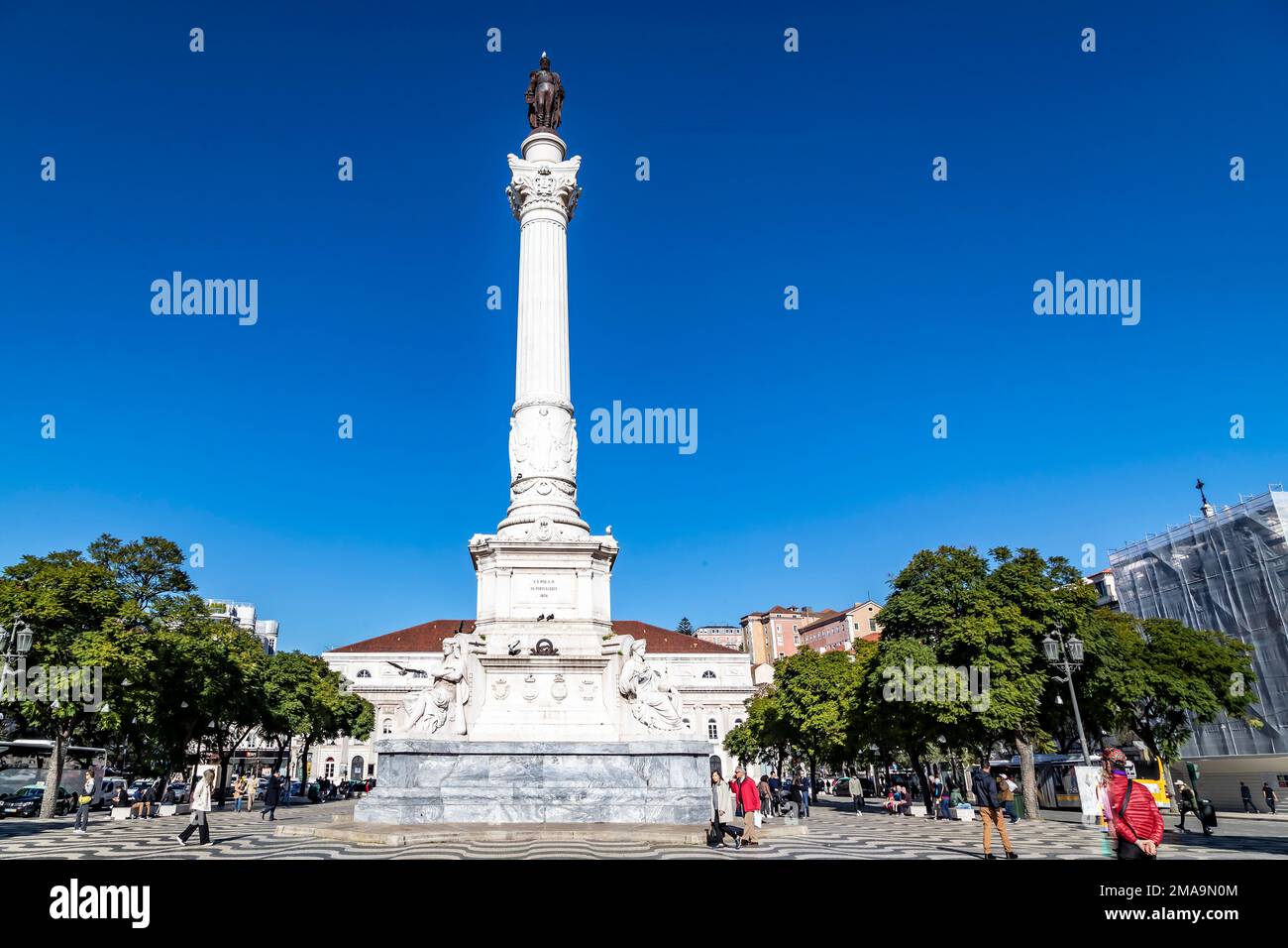 Column of Pedro IV a monument to King Peter IV of Portugal in the ...