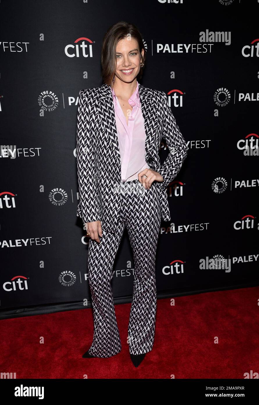 Actor Lauren Cohan, from the AMC television series "The Walking Dead ...