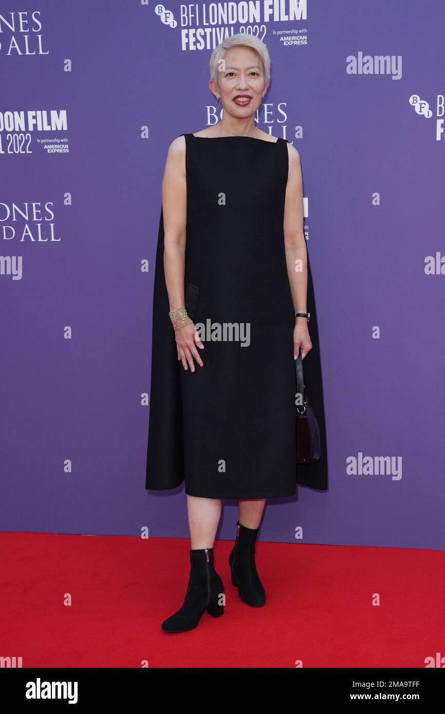 Theresa Park poses for photographers upon arrival for the premiere of the film 'Bones and All ...