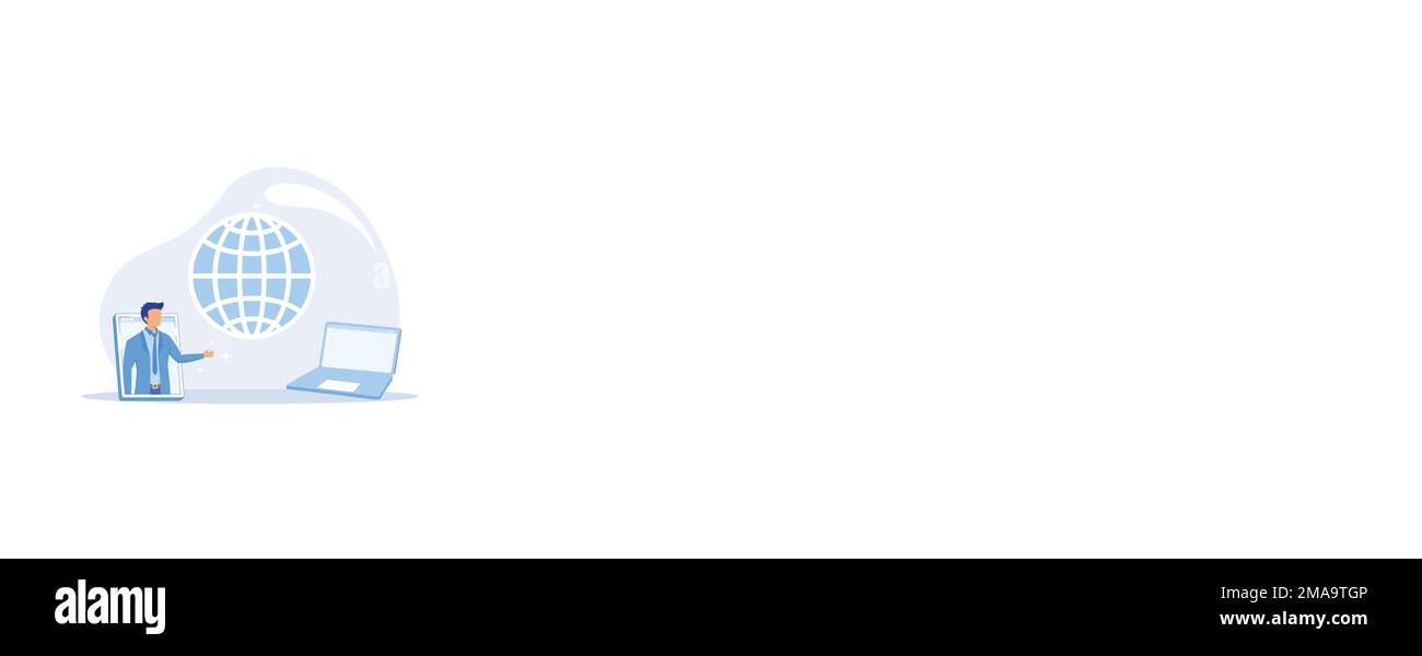 Covid-2019 global response concept, Mobile application development ...