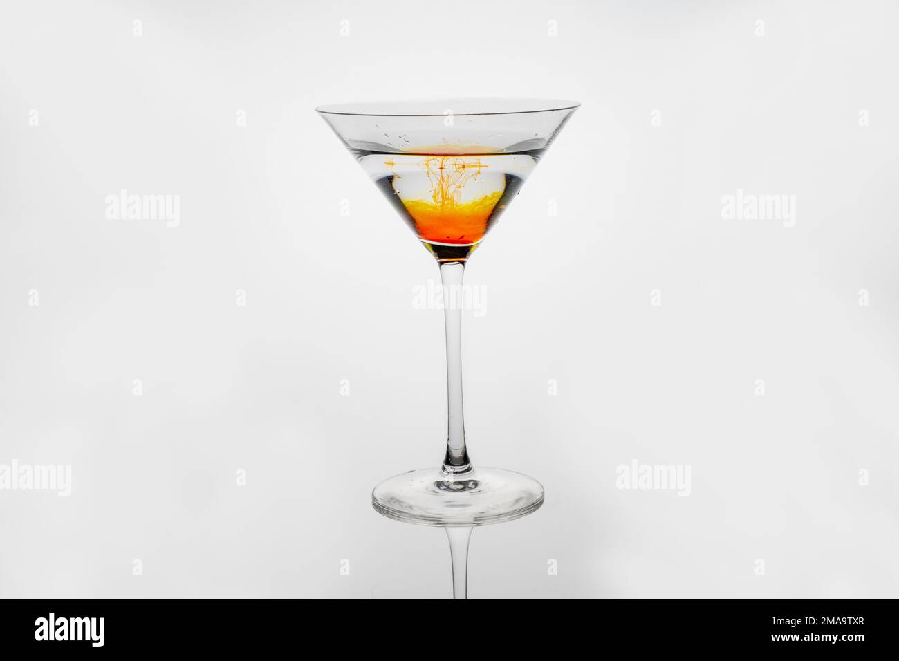 yellow lemonade vodka gin cocktail isolated on a white background Stock ...