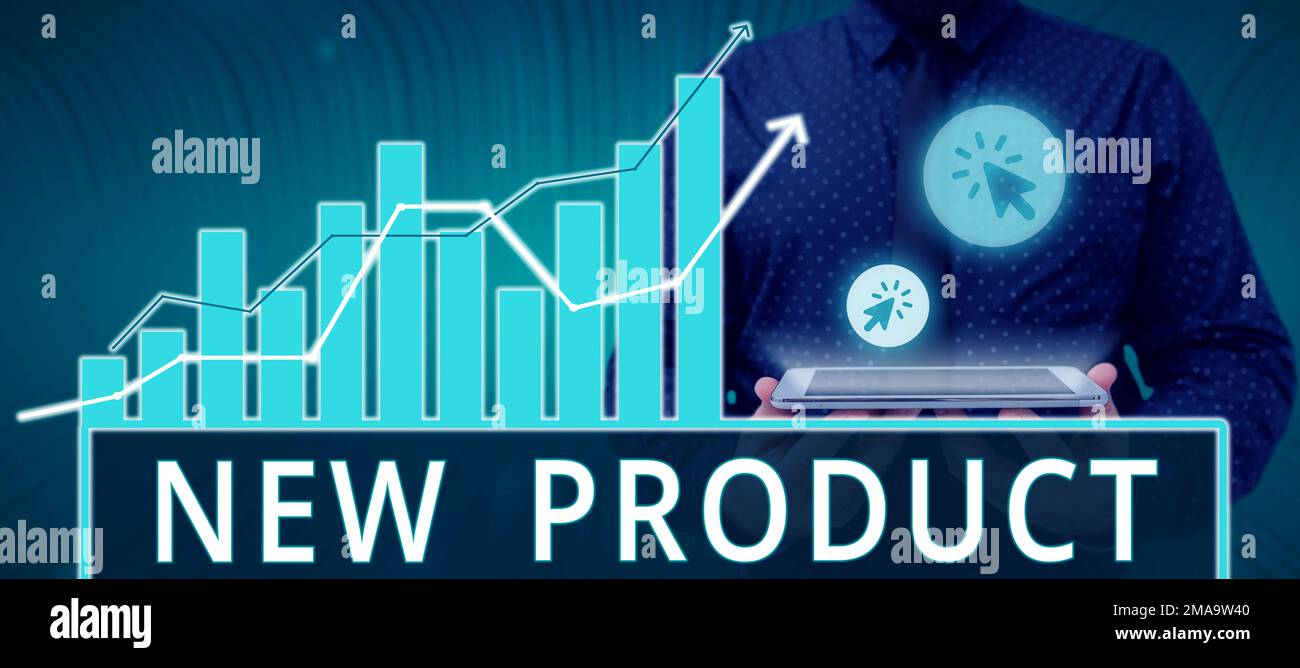 Conceptual display New Product. Business showcase goods and services ...
