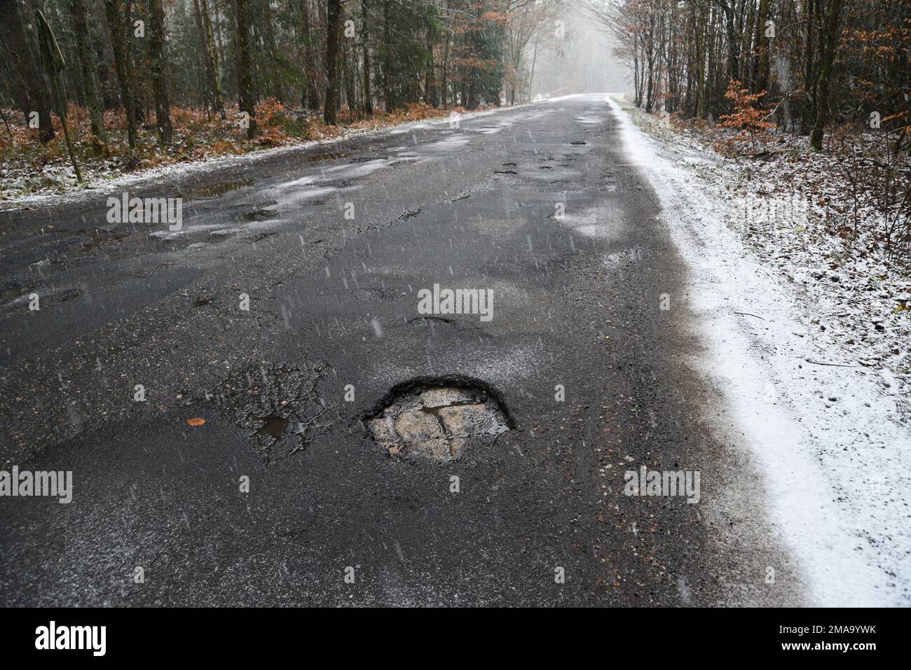 Road potholes detail hi-res stock photography and images - Alamy