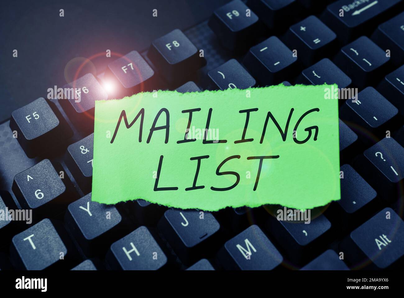 Conceptual display Mailing List. Concept meaning list of people who ...