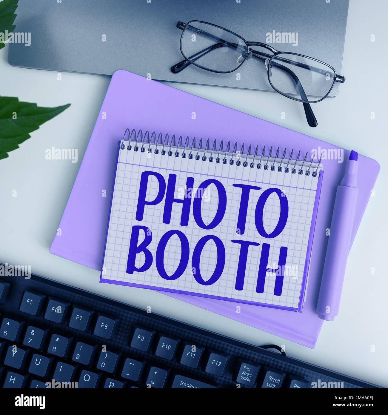Writing displaying text Photo Booth. Business showcase form of photo ...