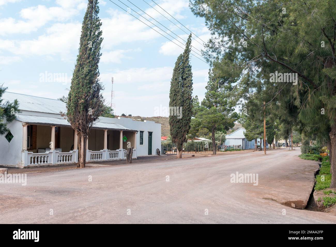 LOXTON, SOUTH AFRICA - SEP 2, 2022: A gravel street scene, with ...