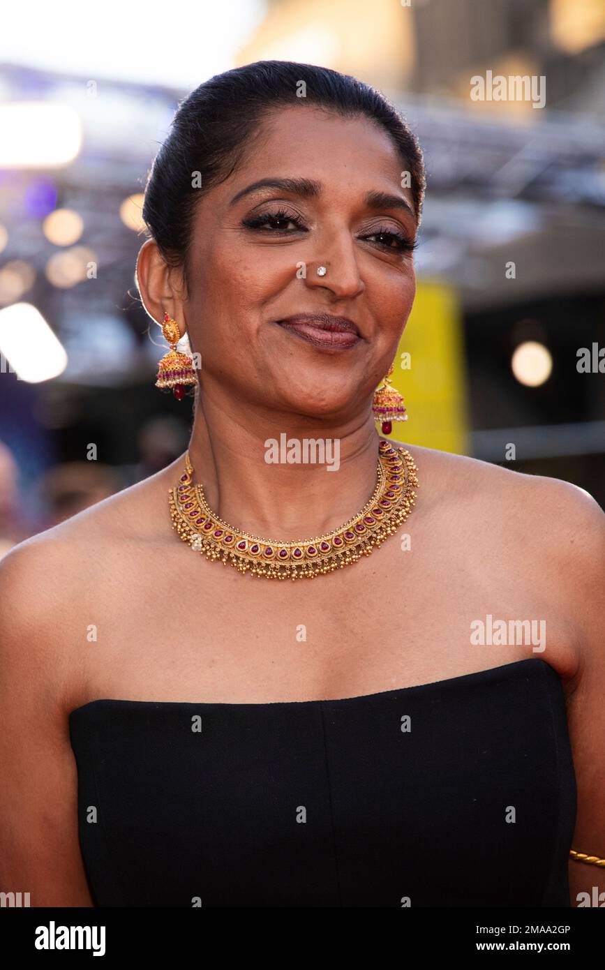 Shidhu Vee poses for photographers upon arrival for the premiere of the ...