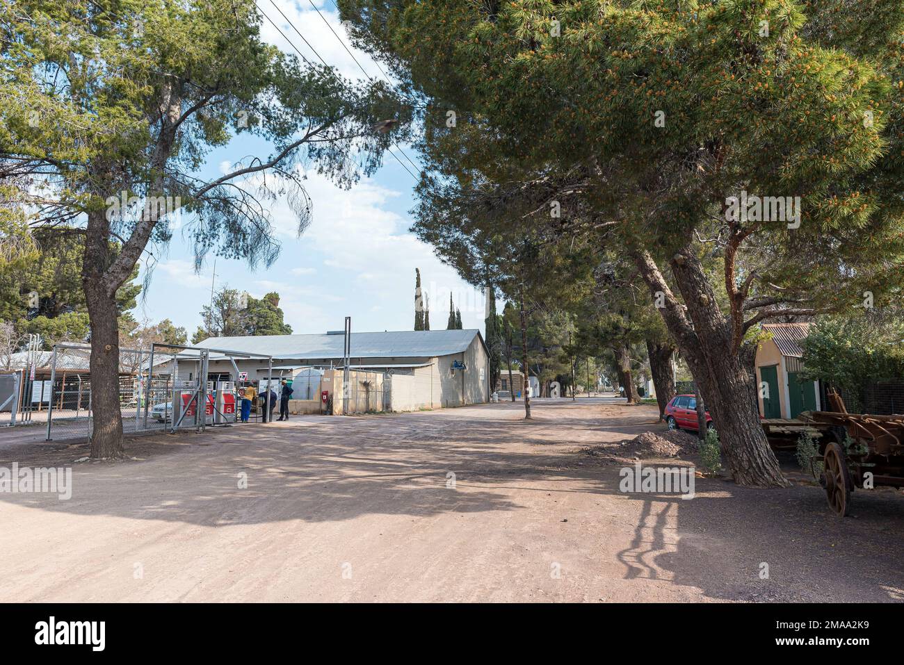 LOXTON, SOUTH AFRICA - SEP 2, 2022: A street scene, with a gas station ...