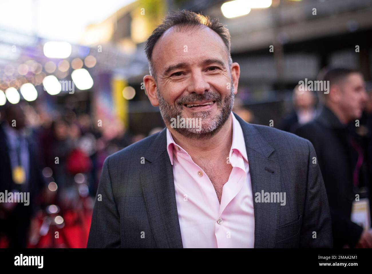 Matthew Warchus poses for photographers upon arrival for the premiere ...