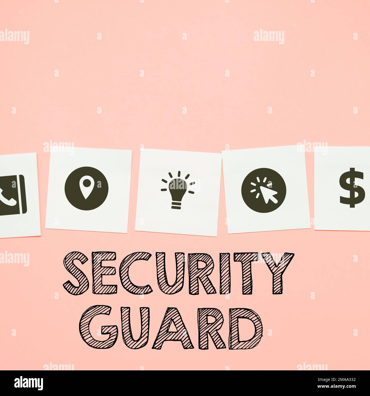 Writing displaying text Security Guard. Concept meaning tools used to ... Writing displaying text Security Guard. Concept meaning tools used to ...