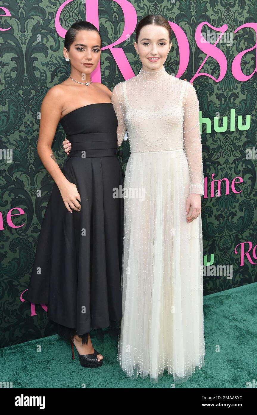 Isabela Merced, left, and Kaitlyn Dever arrive at the world premiere of ...