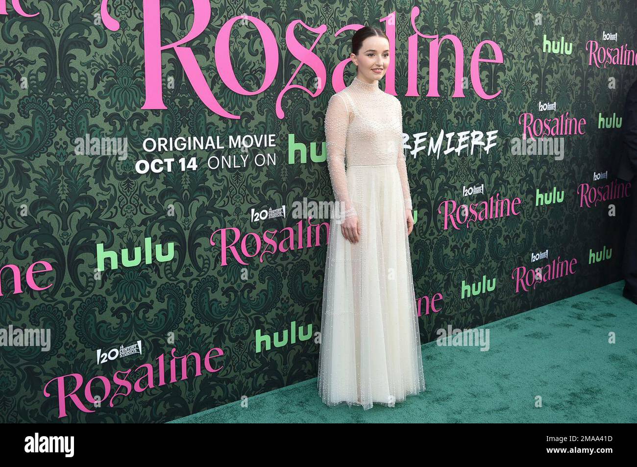 Kaitlyn Dever arrives at the world premiere of "Rosaline" on Thursday ...
