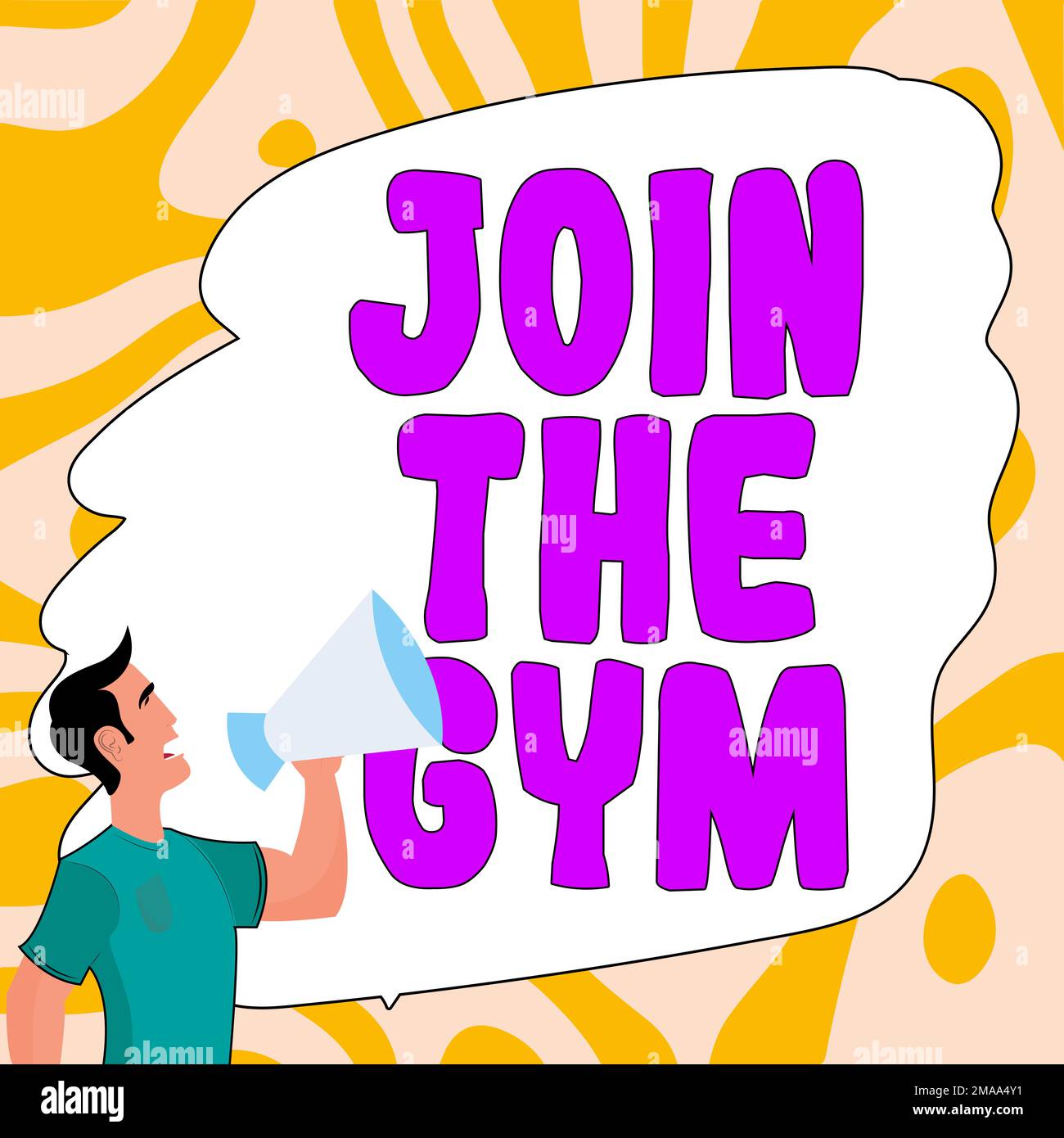 Sign displaying Join The Gym. Conceptual photo Motivation to start ...