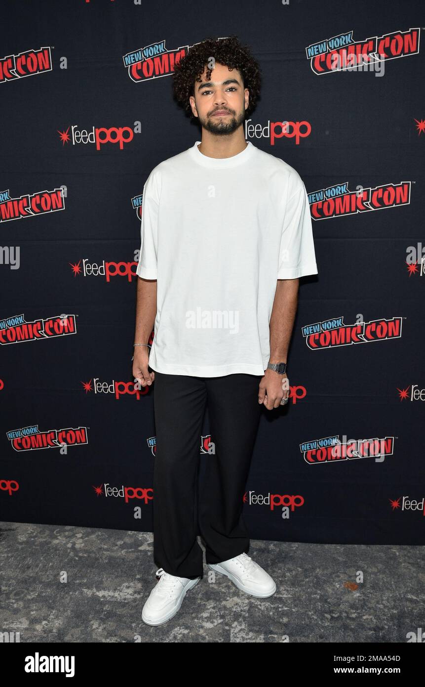Actor Amir Wilson attends New York Comic Con "His Dark Materials" photo call at the Jacob K ...