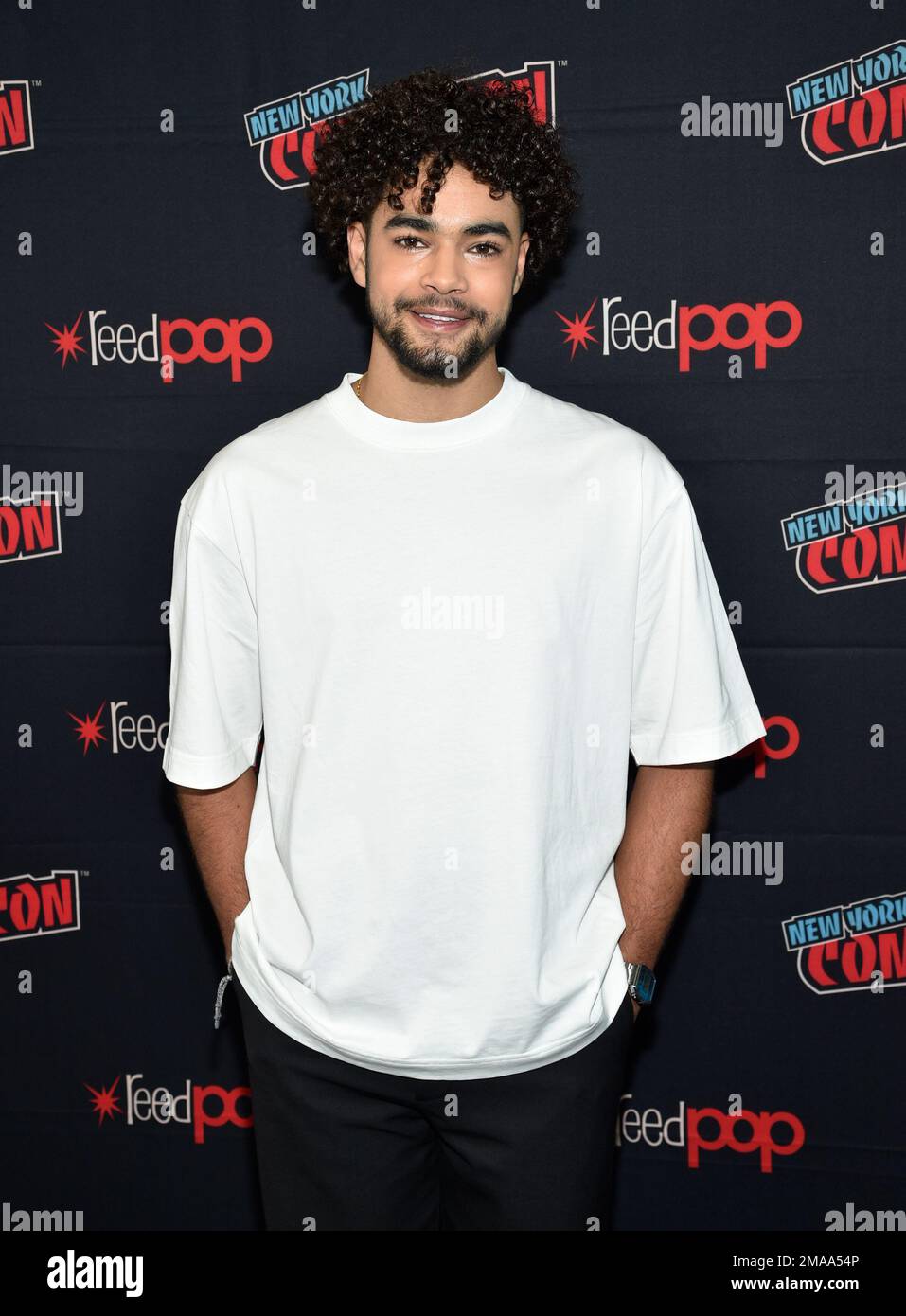 Amir Wilson attends New York Comic Con "His Dark Materials" photo call at the Jacob K. Javits ...