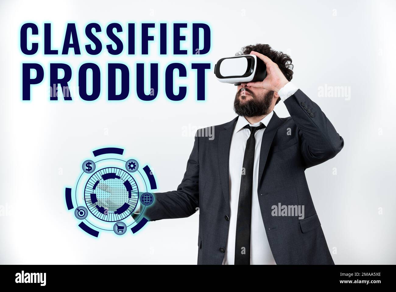 Sign displaying Classified Product. Concept meaning Sensitive Data Top ...