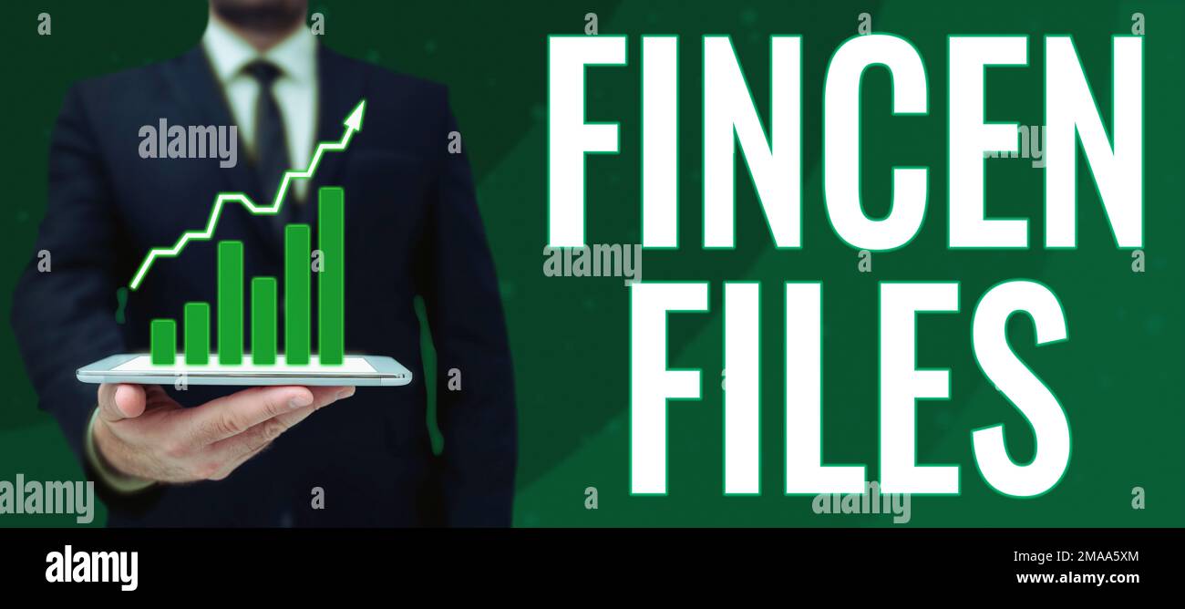 Conceptual display Fincen Files. Word Written on Transactions in ...
