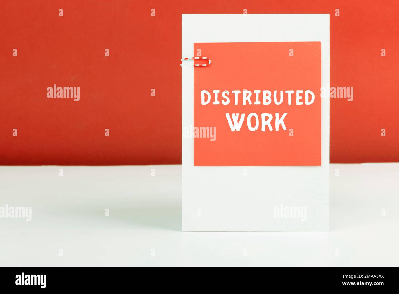 Conceptual display Distributed Work. Business concept practiced by enterprises using network ...