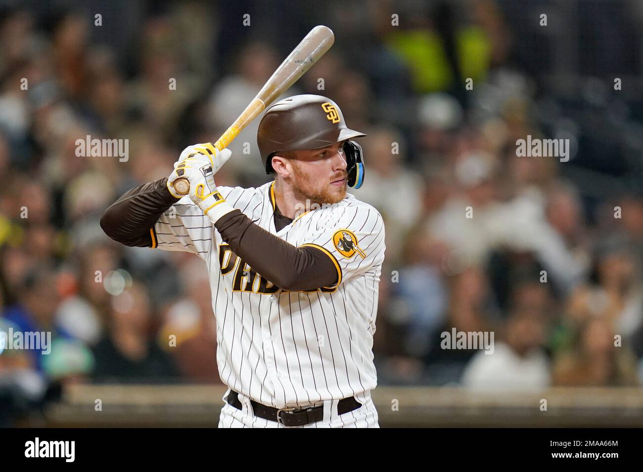 San Diego Padres' Brandon Drury batting during the second inning of a ...