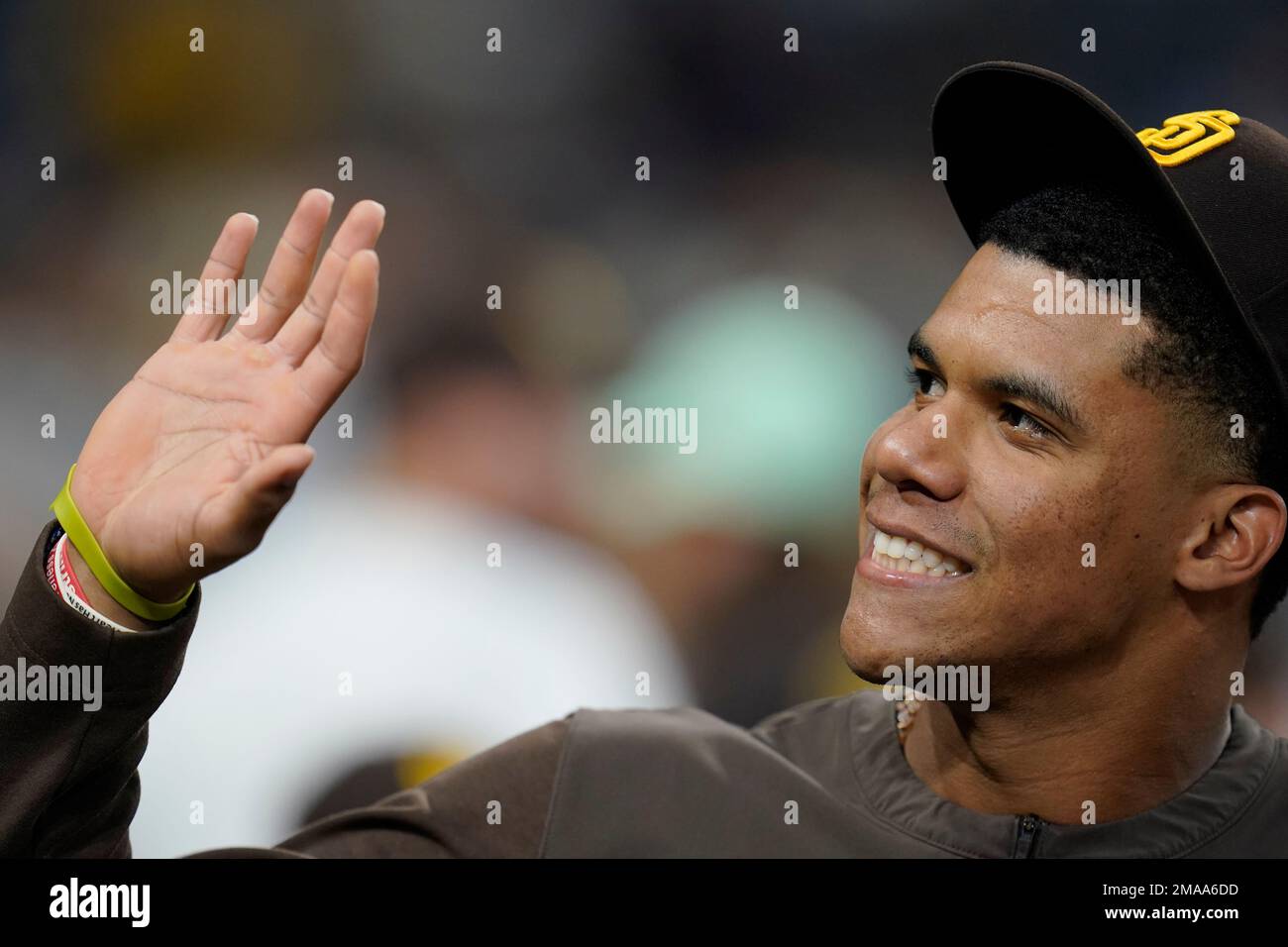 San Diego Padres right fielder Juan Soto before a baseball game against ...